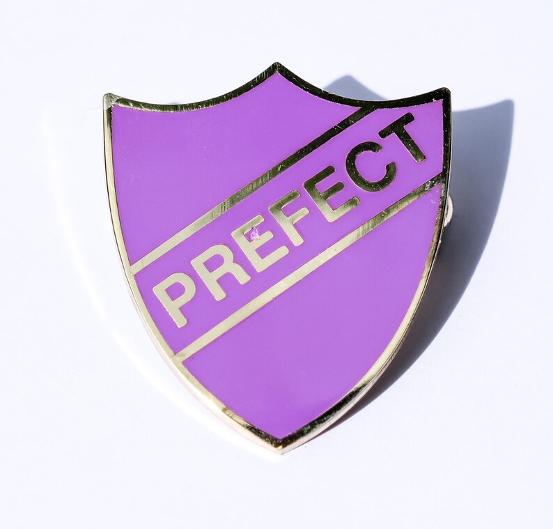 Prefect Shield Badges Packs of 4, School Badges, Metal Shield Badges ...