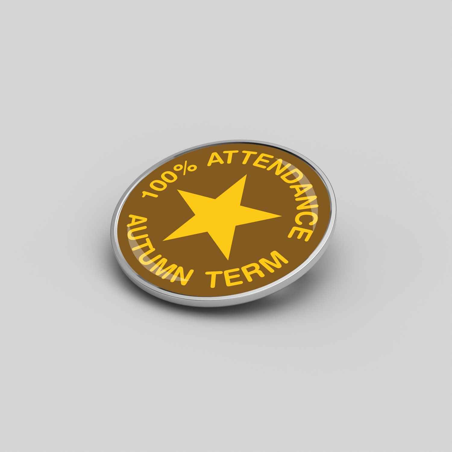 School Badges Packs of 6, 100% Attendance Badge, Annual Attendance ...