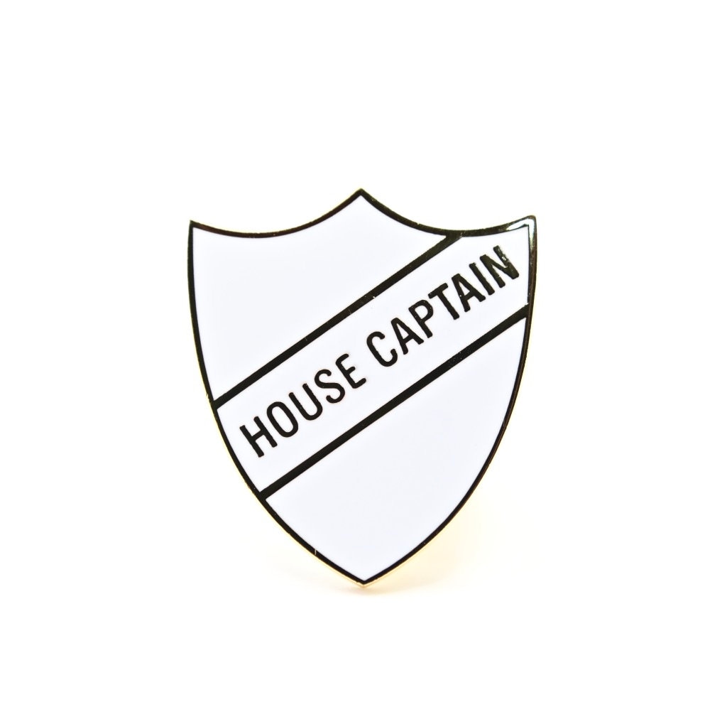 House Captain Shield Badges Packs of 4, School Badges, Metal Shield ...