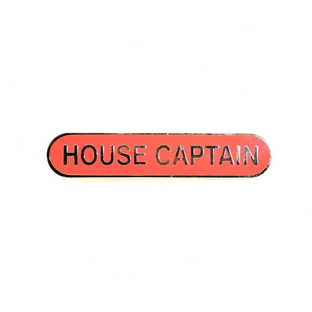 House Captain Bar Badges Packs of 4, School Badges, Metal Bar Badges ...