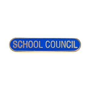 School Council Bar Badges Packs of 4, School Badges, Metal Bar Badges ...
