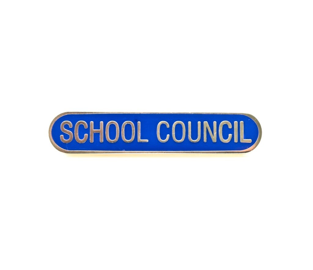 School Council Bar Badges Packs of 4, School Badges, Metal Bar Badges ...