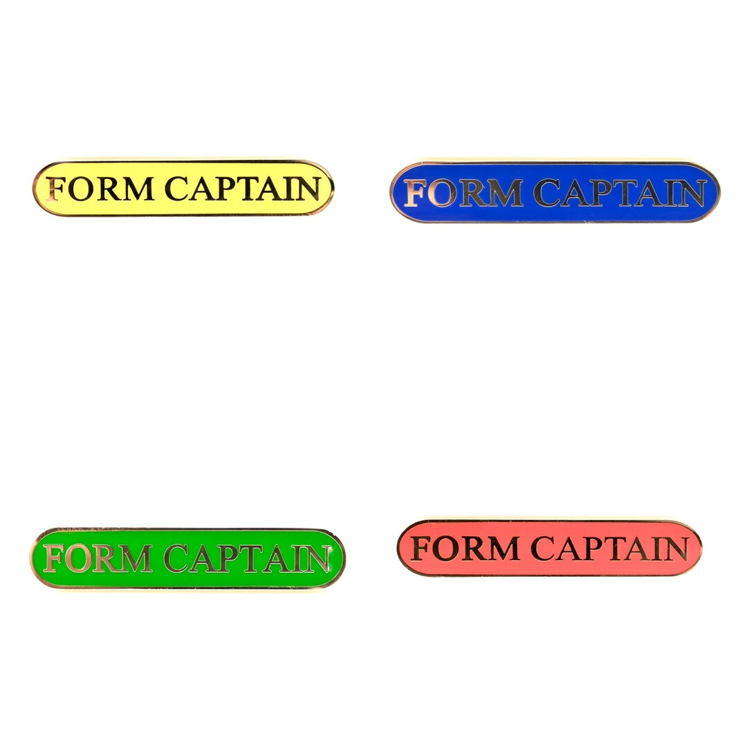 Form Captain Metal Bar Badges, School Pupil Badges (packs of 4) - Etsy