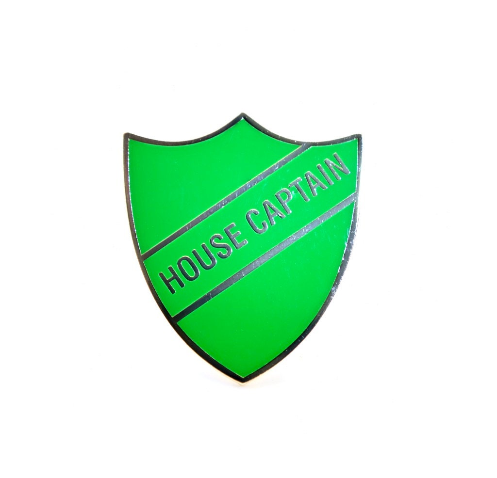 House Captain Shield Badges Packs of 4, School Badges, Metal Shield ...