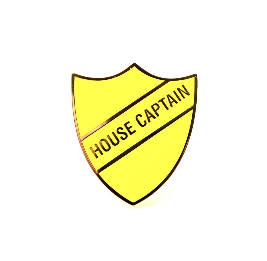 House Captain Shield Badges Packs of 4, School Badges, Metal Shield ...