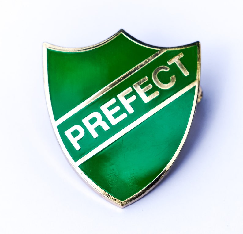 Prefect Shield Badges Packs of 4, School Badges, Metal Shield Badges ...