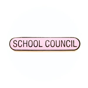 School Council Bar Badges Packs of 4, School Badges, Metal Bar Badges ...