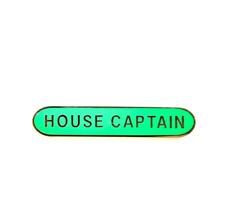 House Captain Bar Badges Packs of 4, School Badges, Metal Bar Badges ...