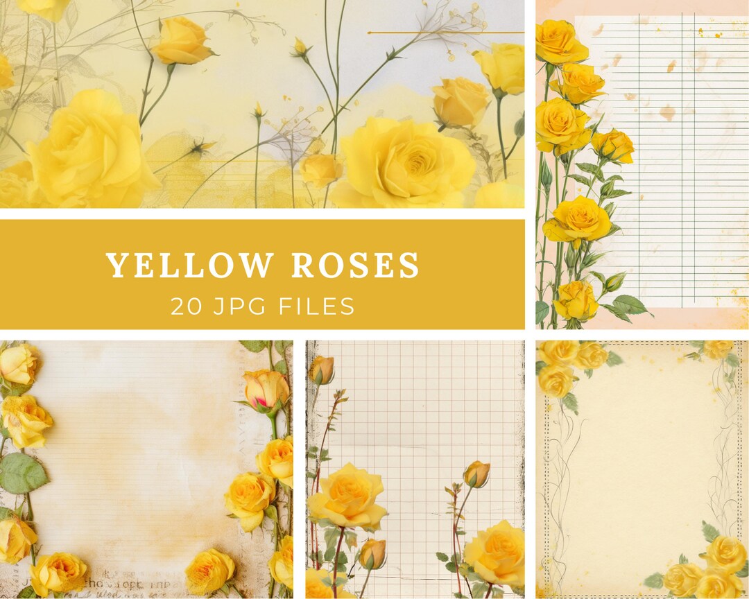 20 Vintage Floral Journal Pages, Junk Journal Kit, Basic Papers ...