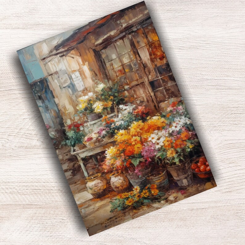 Vintage Flower Shop Junk Journal Pages, Floral Scrapbook Paper Digi Kit ...