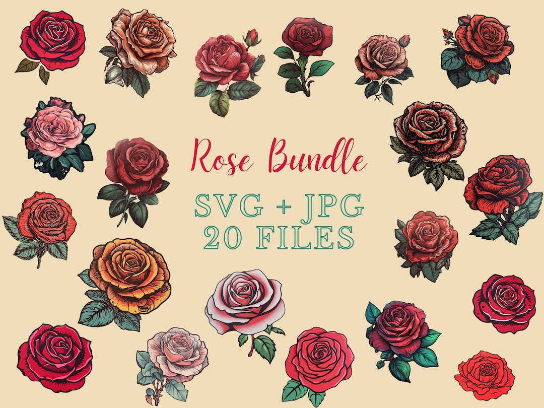 Layered Rose SVG Cut File Collection - Etsy