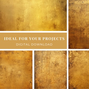 Gold Digital Paper Scrapbook Paper Gold Foil Digital Paper - Etsy