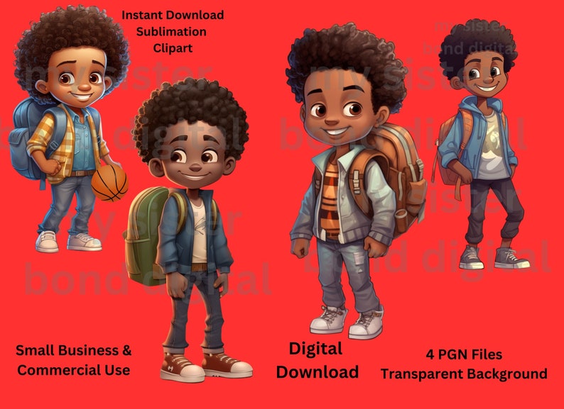 Black Boy Joy PNG Clipart Teen L Sublimation Digital Download Brown Boy ...