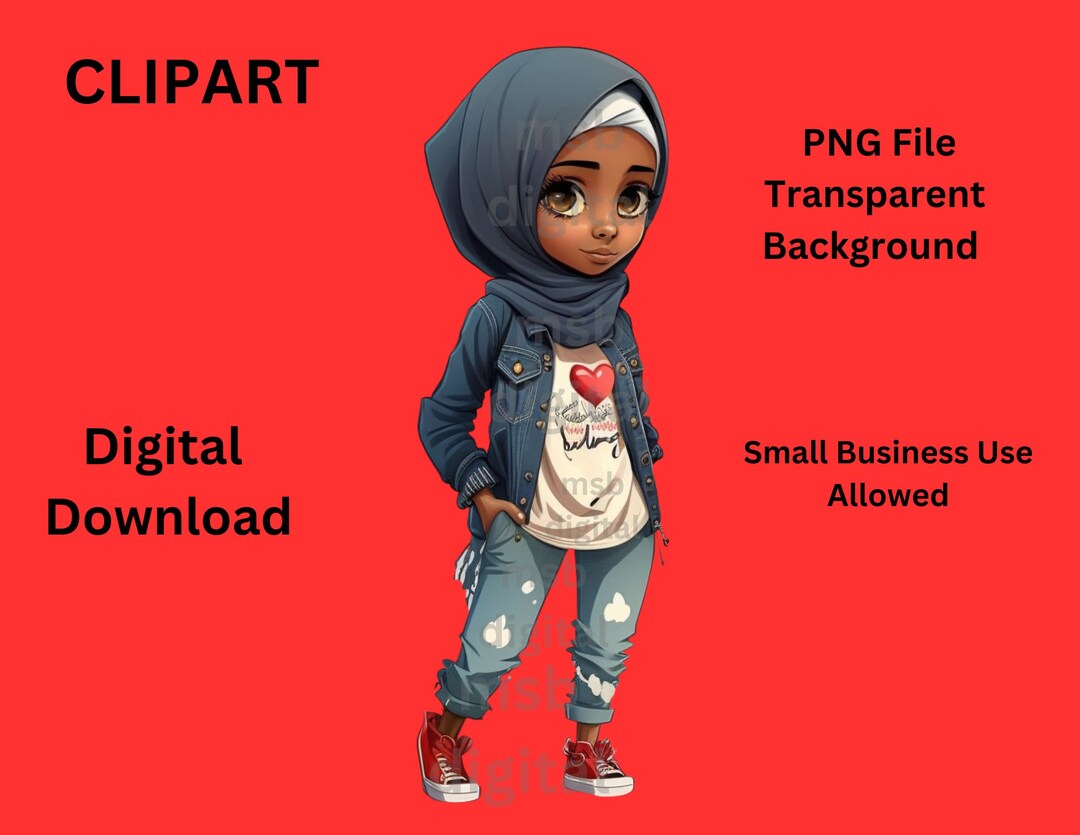 Ramadan | Clipart | Sublimation | Muslim Girl | Children | Wall Art ...