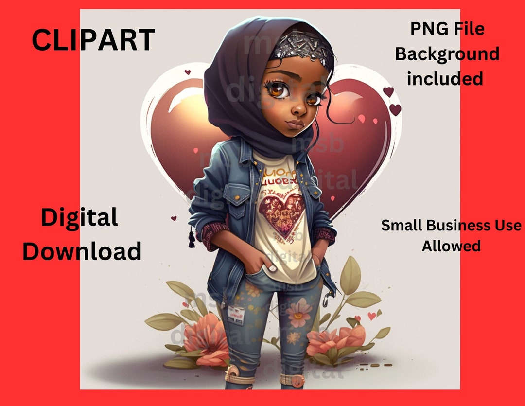 Ramadan | Clipart | Sublimation | Black Girl | Children | Wall Art ...