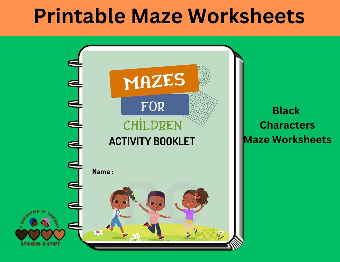 Kids Mazes, Activity Sheet, Worksheets, African American, Busy Binder ...