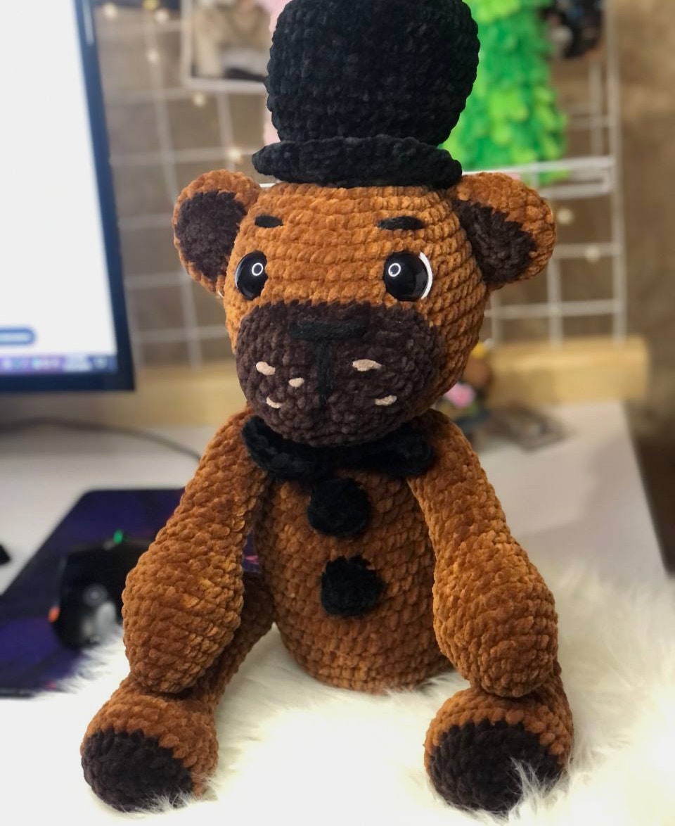 PDF FNAF Top Hat Teddy Bear Crochet Pattern, Amigurumi Tutorial ...