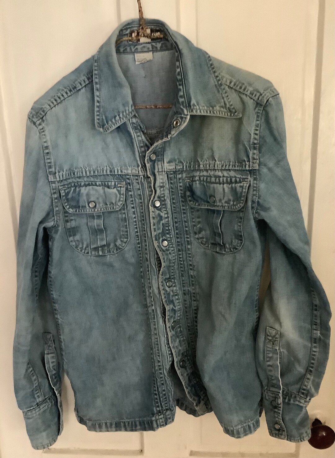 Vintage Denim Chess King Jacket Shirt - Etsy
