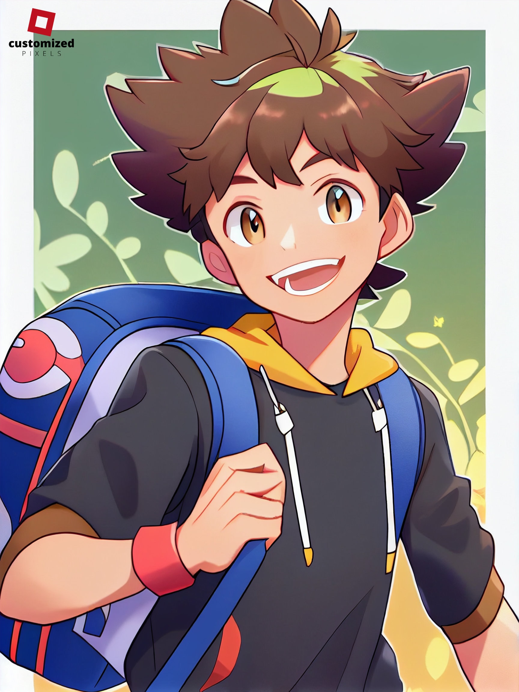 Personalized Pokemon Trainer Custom Portrait Personalised - Etsy