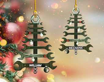 Metal Tool Ornament Metal Wrench Ornament Personalize With Name Worker ...