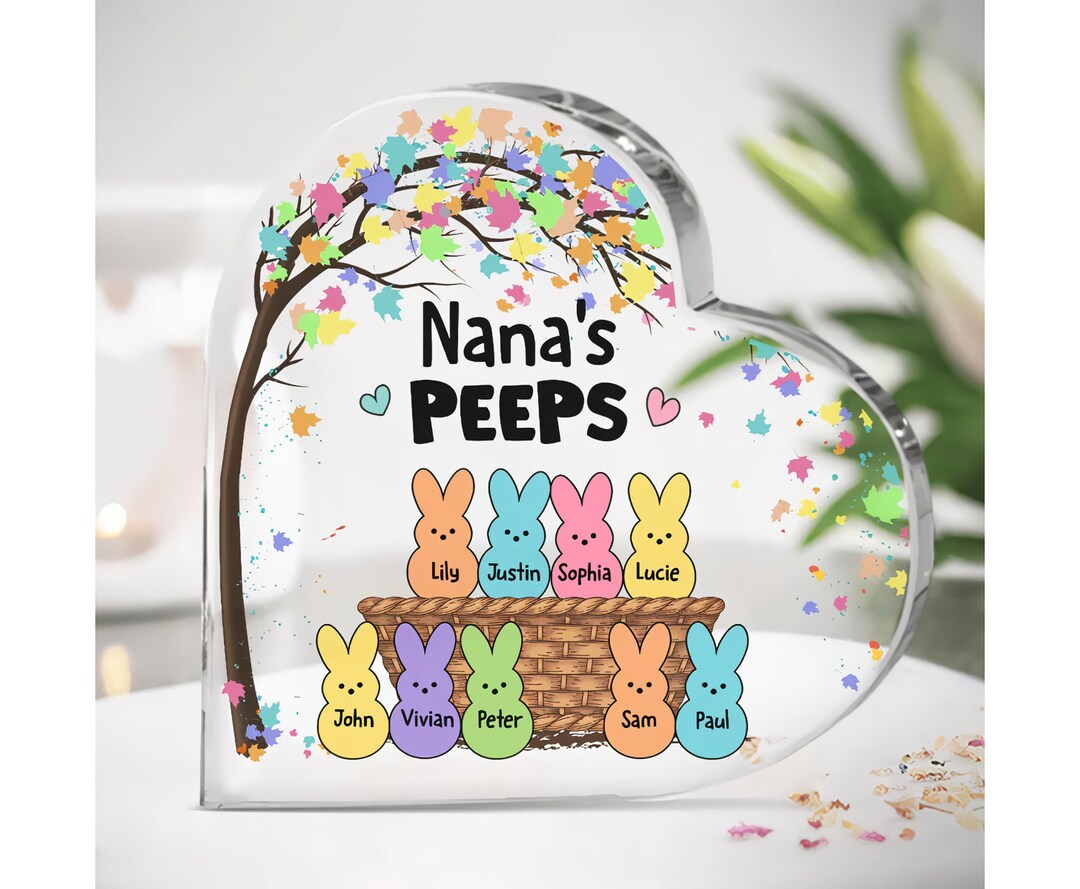 Easter Grandma Peeps Acrylic Plaque, Easter Day Decor, Custom Easter ...