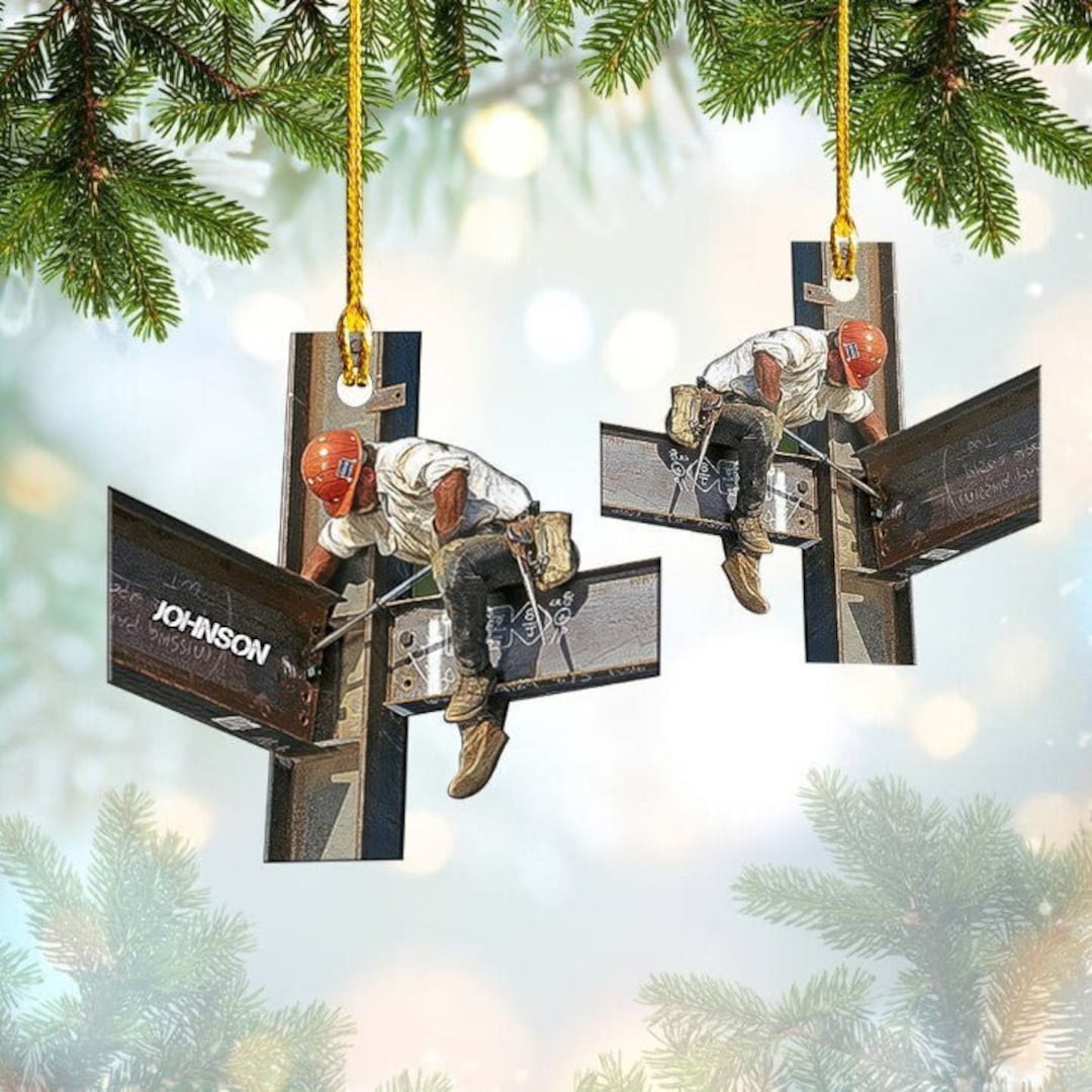 Personalized Ironworker Christmas Ornament, Custom Name Ironworker ...