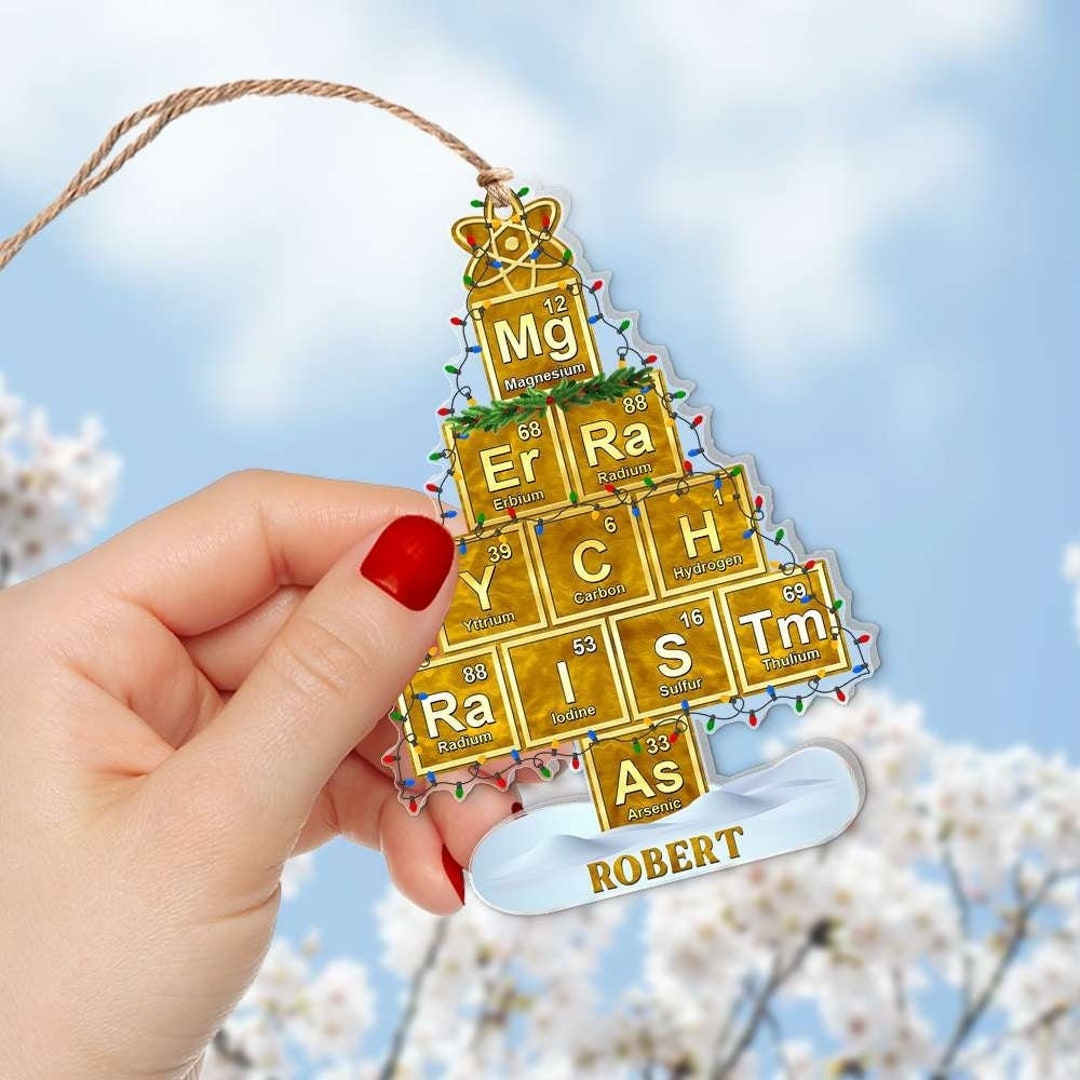 Personalized Chemis Tree Christmas Ornament, Custom Name Tractor ...