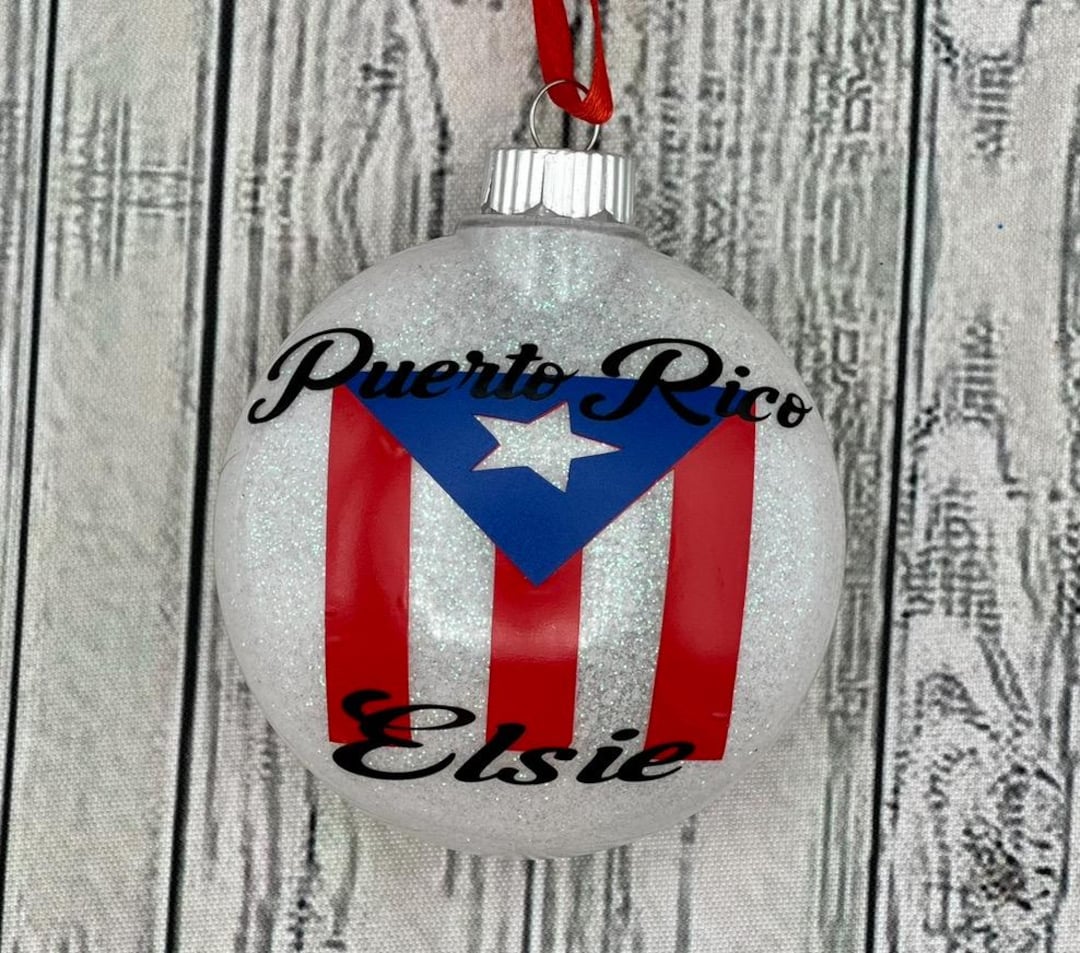 Puerto Rican Flag Ornament | Navidad Puerto Rico | Bandera De Puerto ...