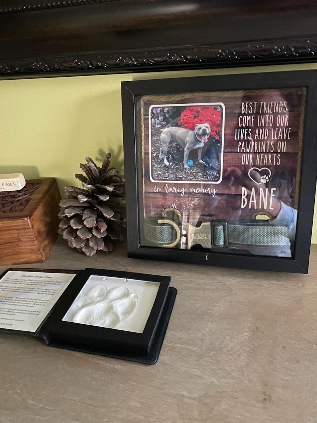 Pet Memorial Shadow Box Frame | Pet Loss | Pet Frame | Personalized Dog ...