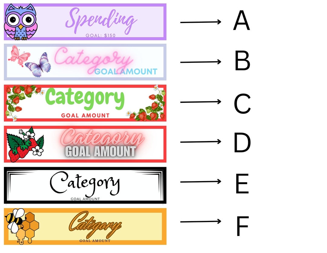 Personalized Cash Envelope Labels - Etsy