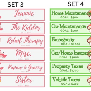 Personalized Cash Envelope Labels - Etsy