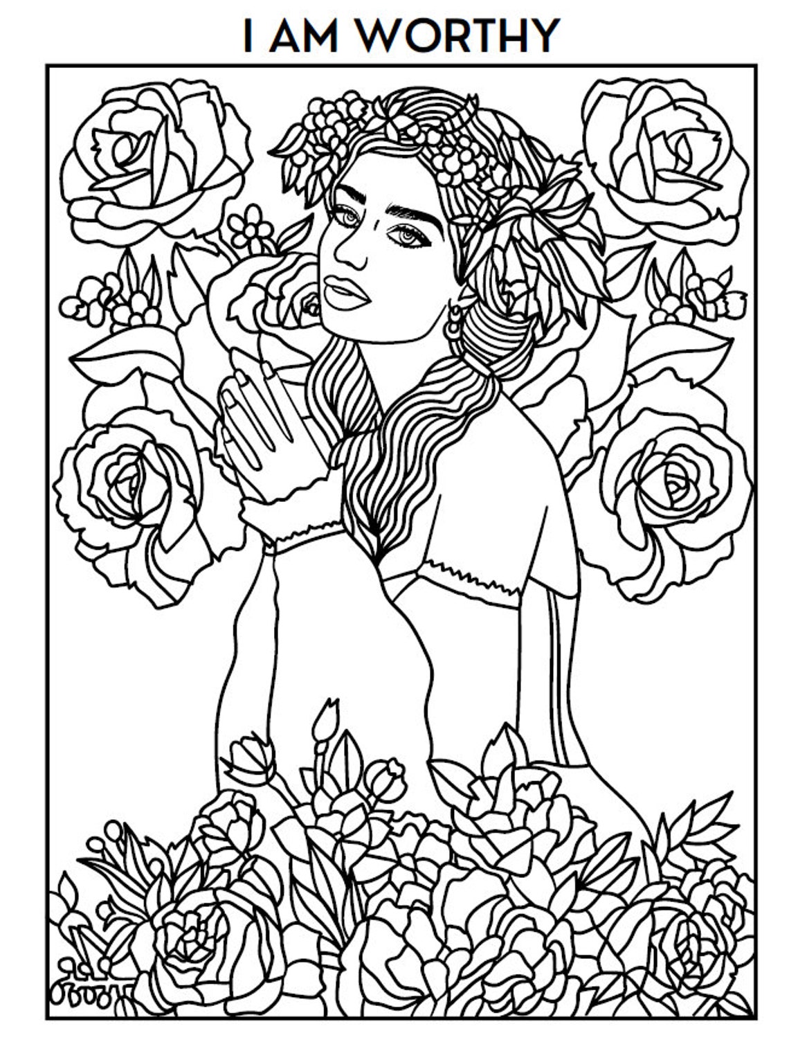 Positive Affirmations Coloring Book - 25 Pages - Etsy