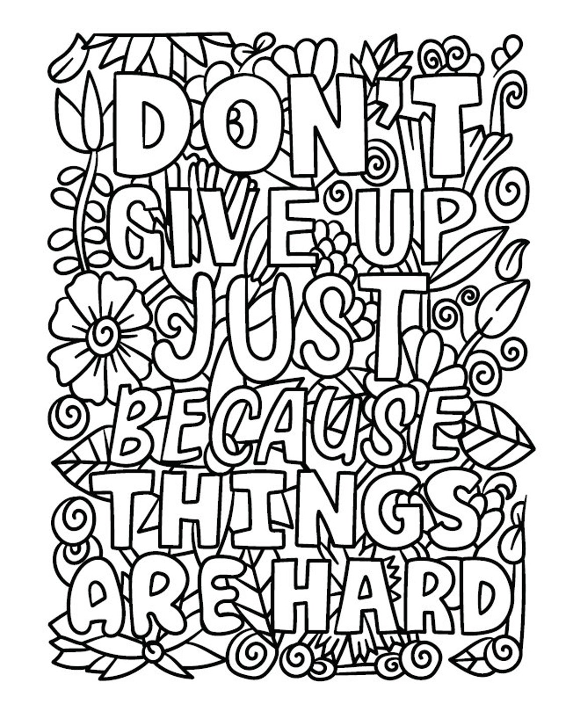 Positive Affirmations Coloring Book - 25 Pages - Etsy