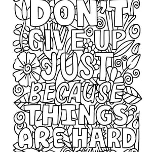 Positive Affirmations Coloring Book - 25 Pages - Etsy