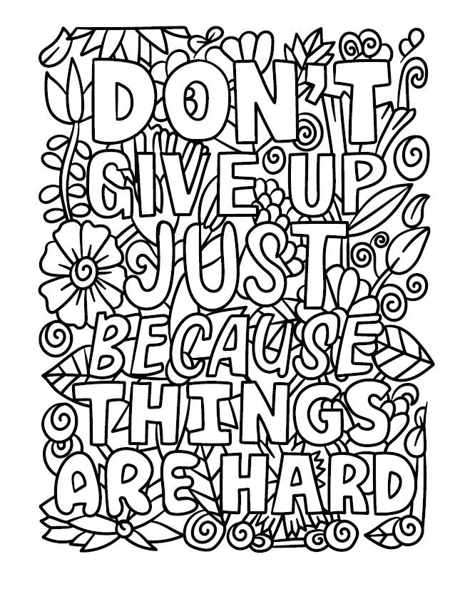 Positive Affirmations Coloring Book - 25 Pages - Etsy