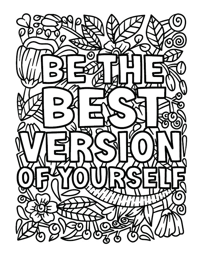 Positive Affirmations Coloring Book - 25 Pages - Etsy