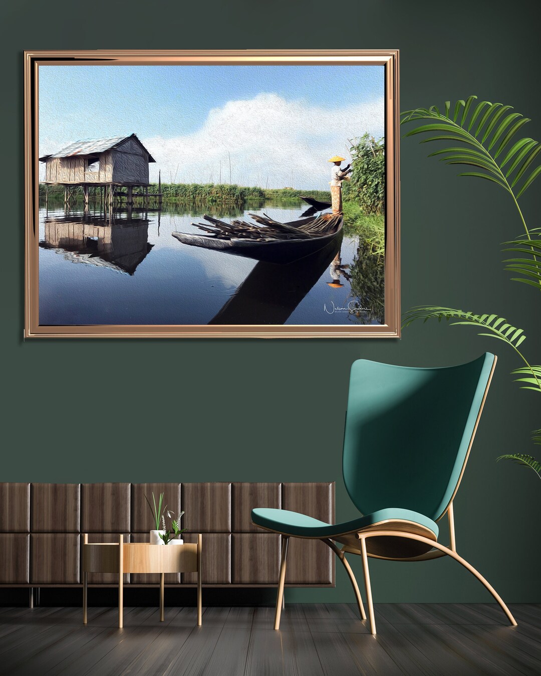Inle Lake Myanmar Art Print, Southeast Asia, Burma Decor (digital Oil ...