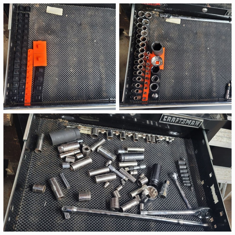 1/2 Drive Socket Rail Large Size Magnetic Modular Socket Organizer 3d ...