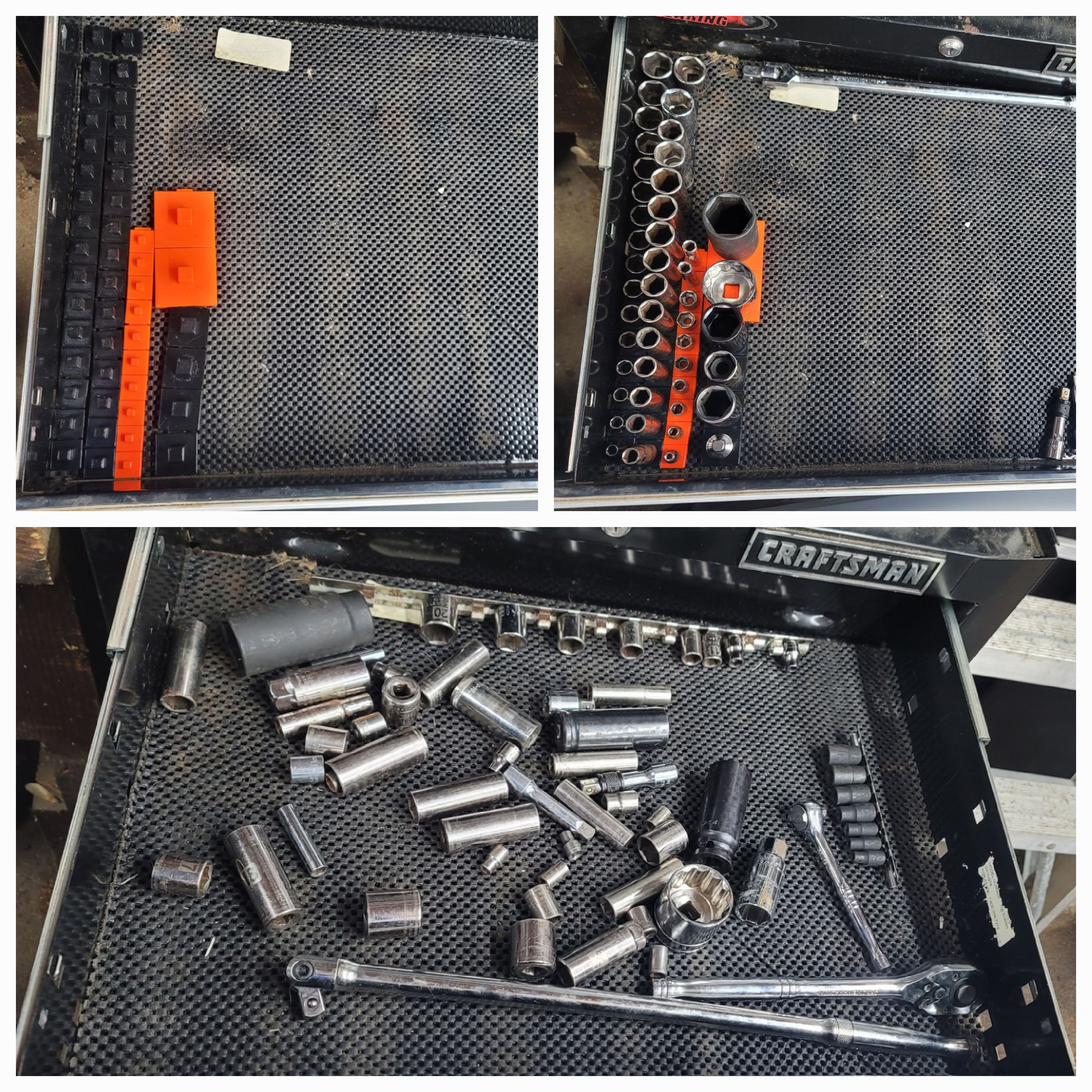 1/2 Drive Socket Rail Large Size Magnetic Modular Socket Organizer 3d ...