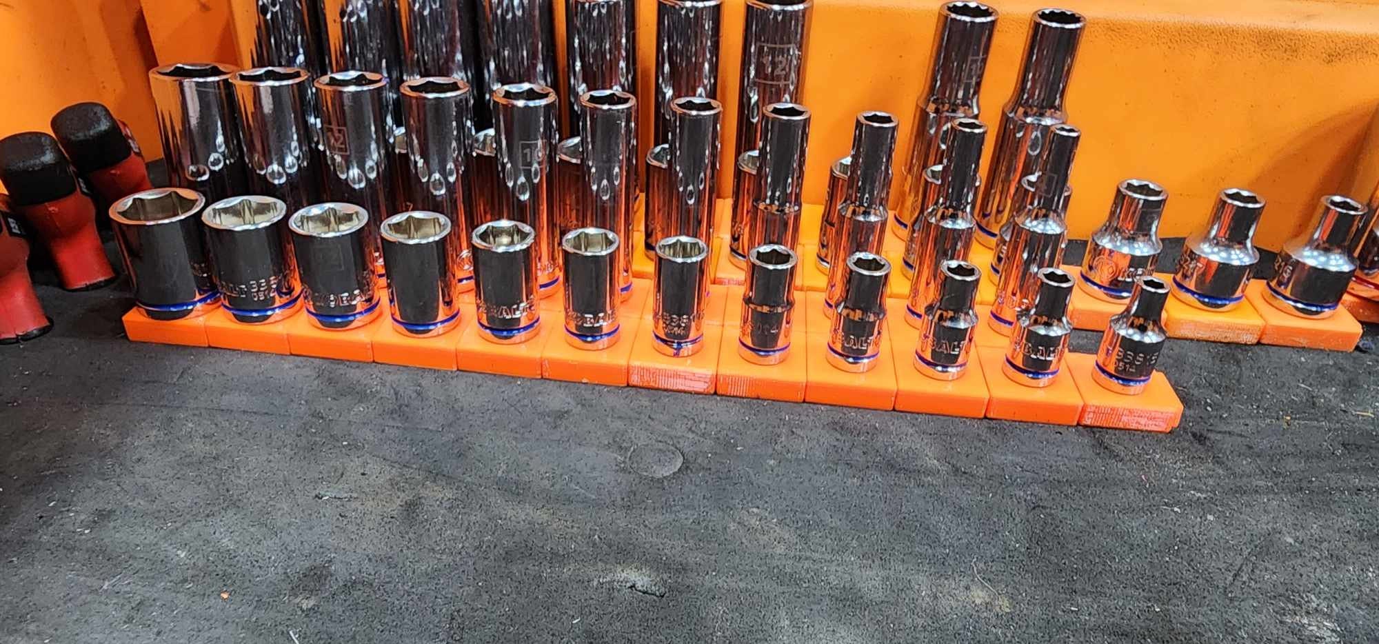 1/2 Drive Socket Rail Large Size Magnetic Modular Socket Organizer 3d ...