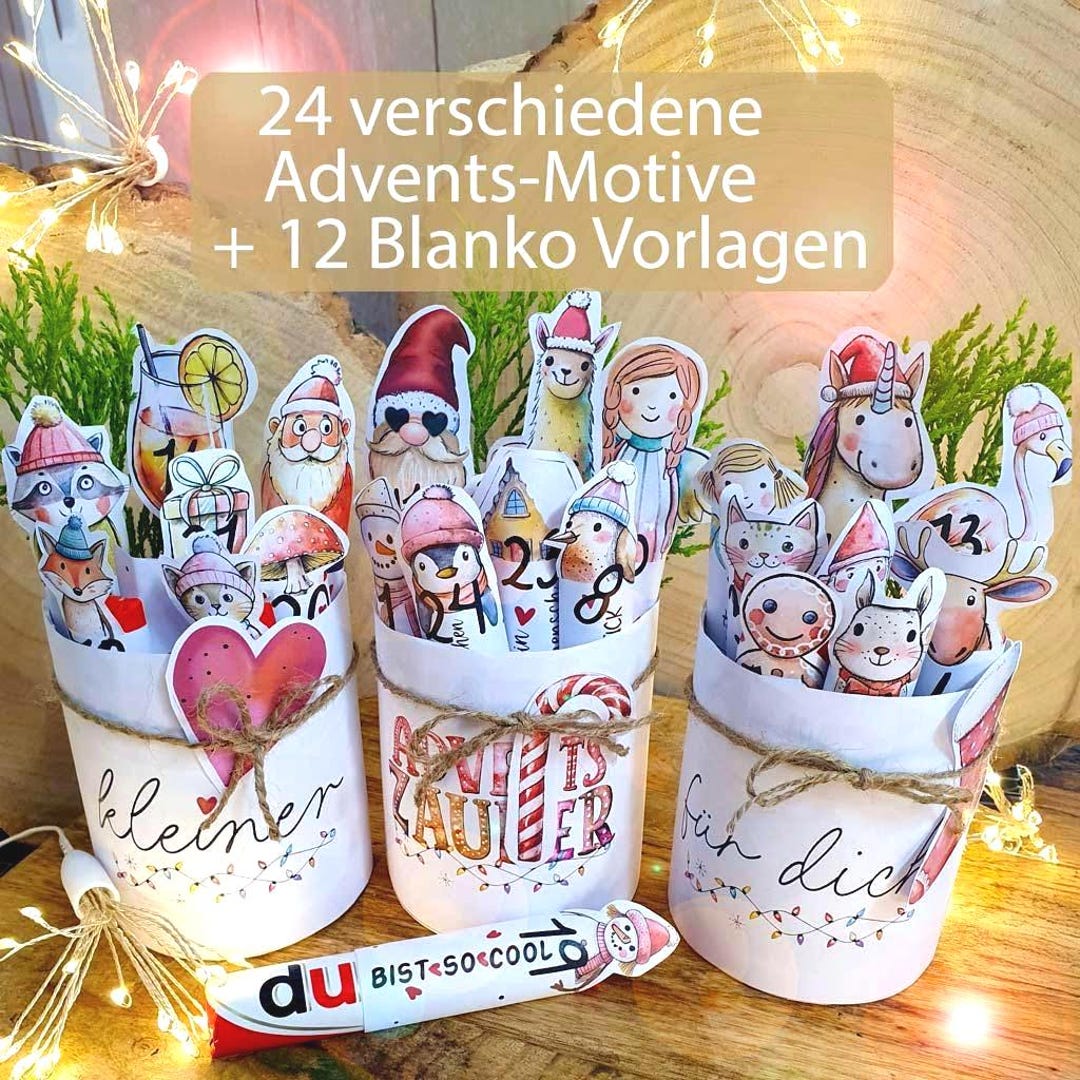 Printable Advent Calendar | 24 Duplo Banners in Scandi Style as a PDF ...