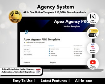 Agency Operating System Notion Template, Notion Business & Agency for Client Management, All in ...