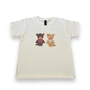 Monchhichi Handmade Screenprinted Women's Baby Tee - Etsy