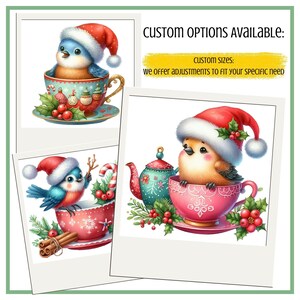 Digital Winter Clipart, Cute Christmas Birds, Illustrations for ...