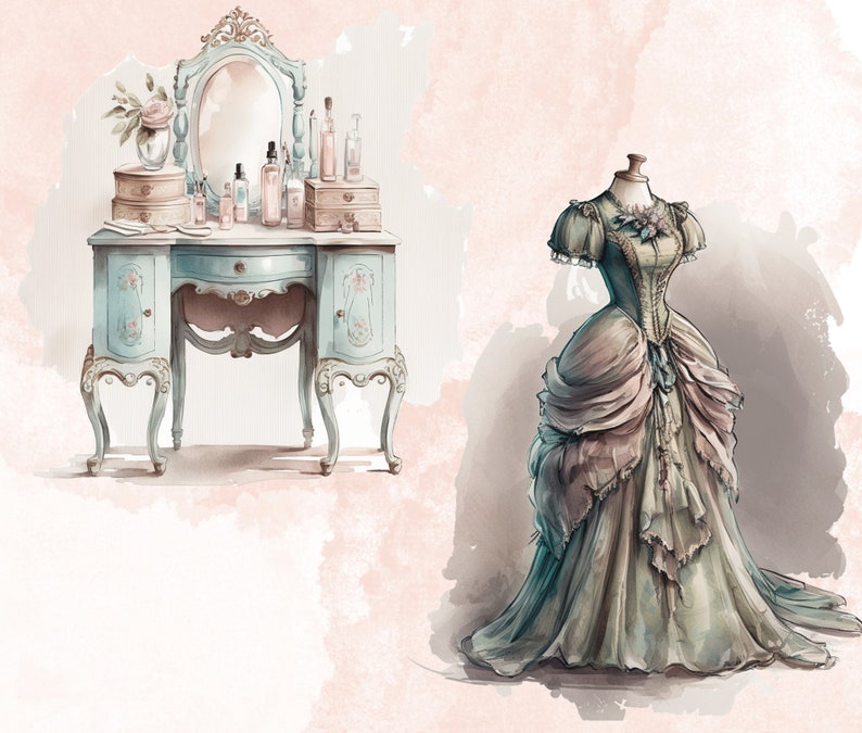 Digital Clipart Illustration Set Sense & Sensibility PNG - Etsy