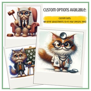 Digital Fantasy Quirky Cats Clipart, Printable, Illustrations for ...