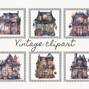 Digital Clipart Illustration Set, Magic Shops Wizard Fantasy Mystical ...