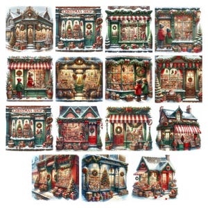 Digital Winter Clipart, Christmas Toy Store, Illustrations for ...