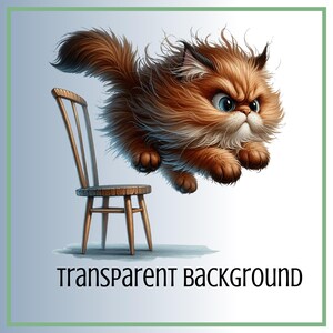 Digital Cats Clipart, Quirky Funny Grumpy Cat Clipart, Printable ...