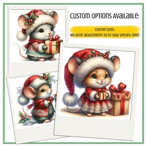 Digital Winter Clipart, A Mousey Christmas, Illustrations for ...